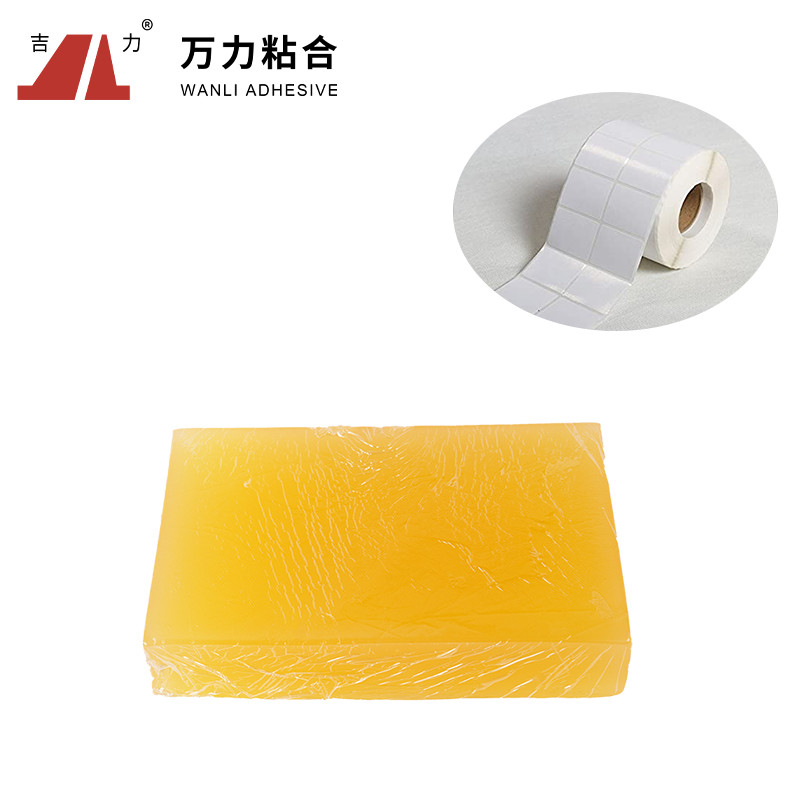 Block Solid Packaging Hot Melt Adhesive Yellow Thermal Paper Label ...